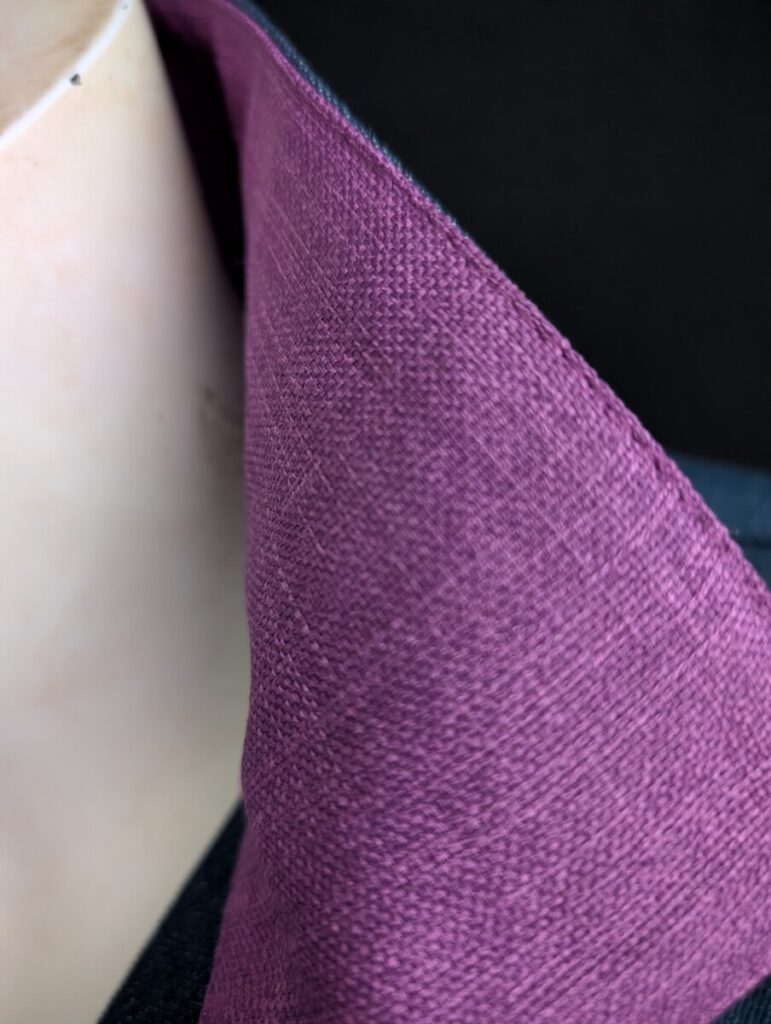 Style # 4103 Jacket/coat blue denim combo Magenta (M) (XL) - Pierre Poisson